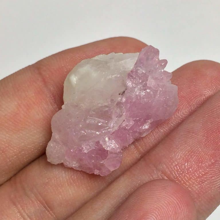Elestial Rose Quartz with Milky Quartz Termination - Inspirit Crystals